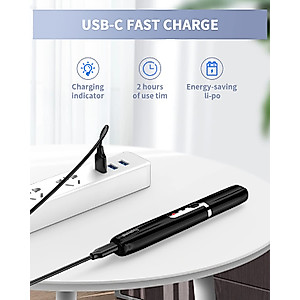 Dapsang Eyebrow Trimmer, Electric Eyebrow Razor for Women Men, Rechargeable Painless LED Light Facial Hair Shaver Remover with Rinseable Blade for Face Lips Neck Leg