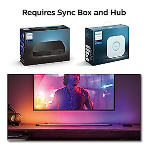Philips Hue Play Gradient Light Tube, Large, Black, Surround Lighting (Sync with TV, Music and Gaming), Hue Hub & Hue Sync Box Required