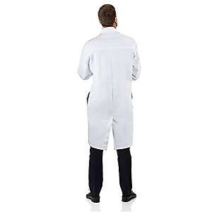 Medvat Premium Non-Iron Cotton White Lab Coat with Hidden Snaps for Adult Men & Women, Doctors & Medical Students, Size S-XL