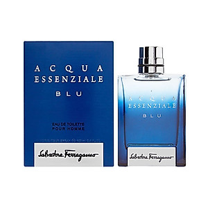 Salvatore Ferragamo Acqua Essenziale Blu Eau de Toilette Spray for Men, 1.7 Ounce