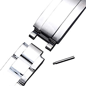 Hooxue 13.7mm 15.7mm Watch Buckle Screw Tube Kit Rubber Strap Fits For Rolex Submariner Oyster Perpetual Series (15.7mm)