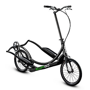 ElliptiGO 3C Long Stride Outdoor Elliptical Bike and Best Hybrid Indoor Exercise Trainer, Black