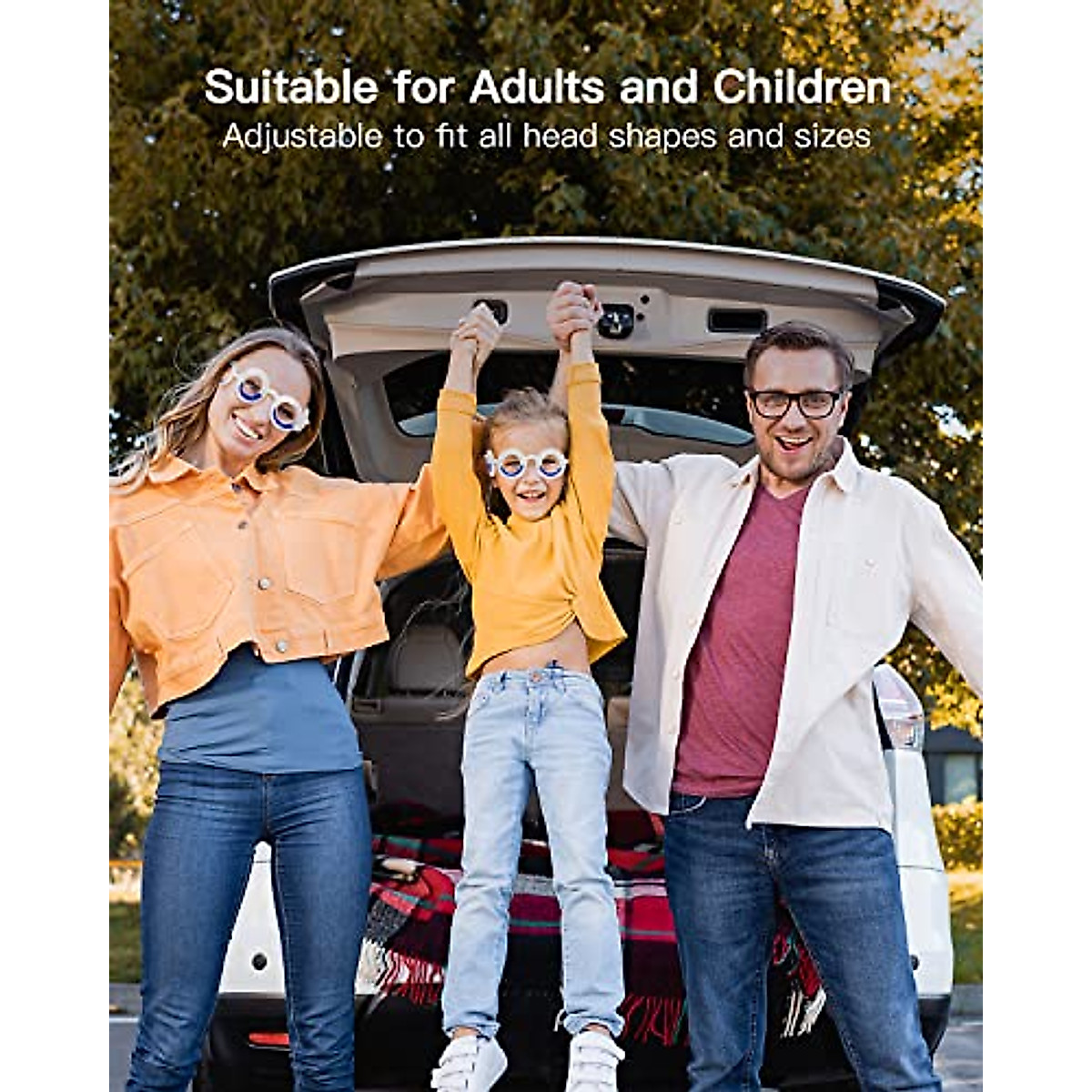 NEOISM Anti Motion Sickness Glasses Relieve Carsickness Airsickness Seasickness Glasses Ultra Light Portable Nausea Relief Glasses for Sport Travel No Lens Liquid Glasses for Adults or Kids