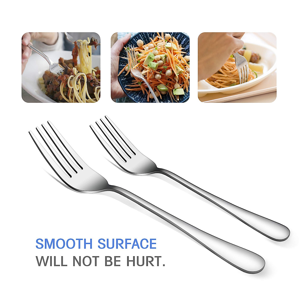 Teivio 36 Piece Silverware Set, Flatware Utensils Set Mirror Polished, Dishwasher Safe Service for 6, Include Knife/Fork/Spoon/Steak Knife/Wire Mesh Steel Cutlery Holder Storage Trays (Silver)