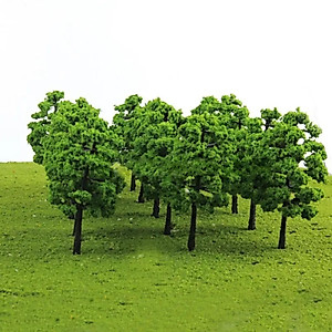 MANGOUSONG Miniature Trees,20Pcs HO OO Scale Model Trees Train Railroad Layout Diorama Scenery Miniature Tree Decoration for Train Railroad