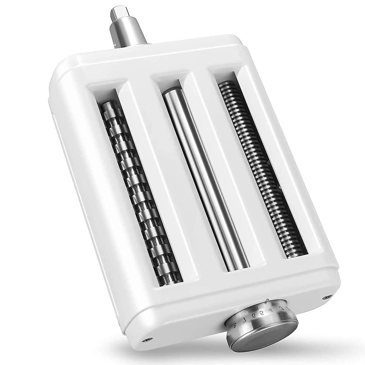 Pasta Maker Attachment for Kitchenaid/Cuisinart Stand Mixers, FDA Certified Noodle Maker- Pasta Roller Fettuccine Spaghetti Cutter 3 in 1, Pasta Roller and Cutter Set with Cleaning Brush