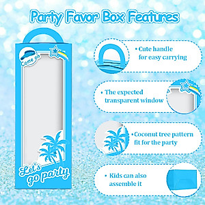 XIAMOOR 12 Pack Blue Party Favor Boxes Blue Party Favors Bag Blue Doll Gift Box Goodie Bag Candy Treat Boxes Blue Birthday Bachelorette Bridal Shower Party Decorations Supplies For Girls Boys