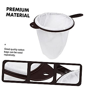 OKUMEYR 1pc Milk Tea Filter Bag Coffe Filter Coffee Strainers Machine Espresso Loose Tea Leaf Filter Coffee Filters Filter Coffee Machine Coffee Maker Filter White Fiber Cotton