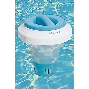 Flowclear Floating Pool Chemical Dispenser with ChemGuard Glove