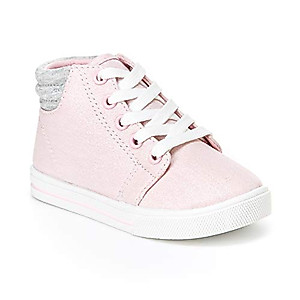 Simple Joys by Carter's Girls' Cora Glitter High-Top Sneaker, Light Pink, 9 Toddler (1-4 Years)