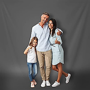 Julius Studio 6 ft. x 9 ft. Pure Gray Background Backdrop Screen, Superior 150GSM Higher Density Thicker Synthetic Fabric Material for Professional Studio, Family Events, Grey Video Shooting, JSAG105