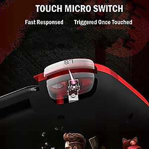 BEITONG Wireless Mobile Phone Game Controller, Bluetooth Gaming Controller Gamepad with Button Custom Function and No activation for iPhone/iPad/Android Mobile Smartphone Tablet (W1, Black)