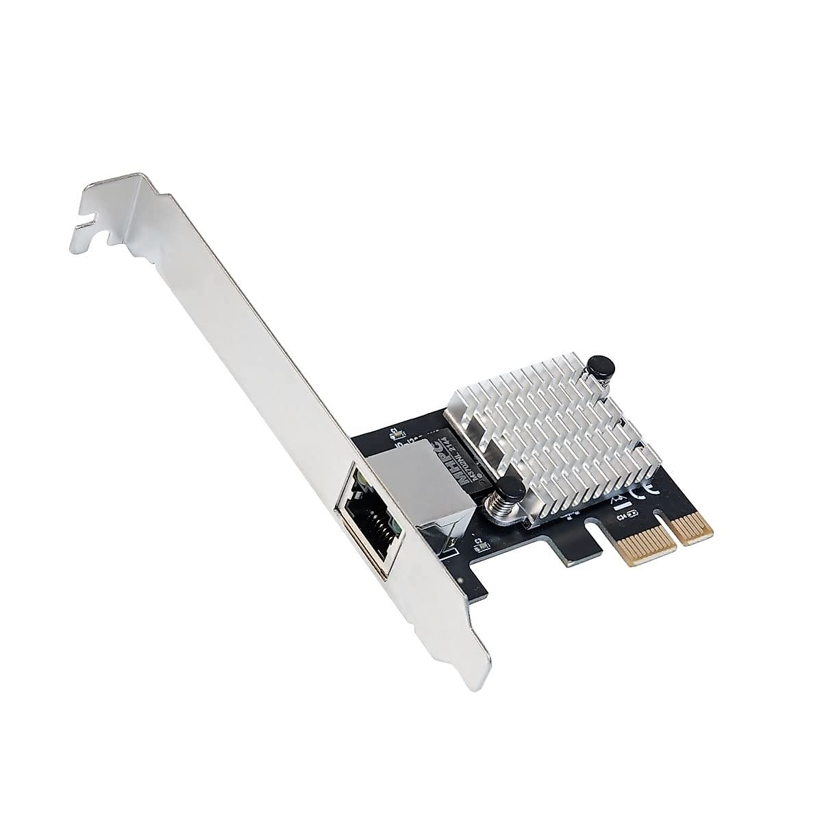 IO CREST 2.5 Gigabit Ethernet PCI Express PCI-E Network Interface Card 10/100/1000/25000 Mbps RJ45 LAN Intel I225 Chipset, Black (SY-PEX24076)