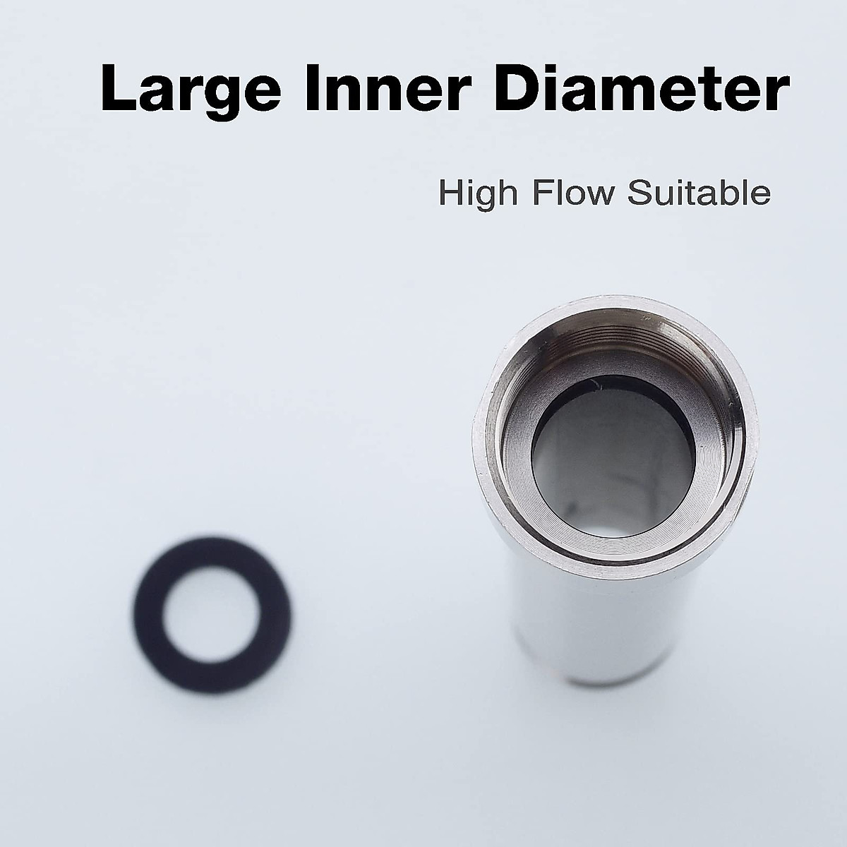 4 Inch Shower Head Extension Arm, Female to Male 1/2 Inch Extender, Stainless Steel, Brushed Nickel