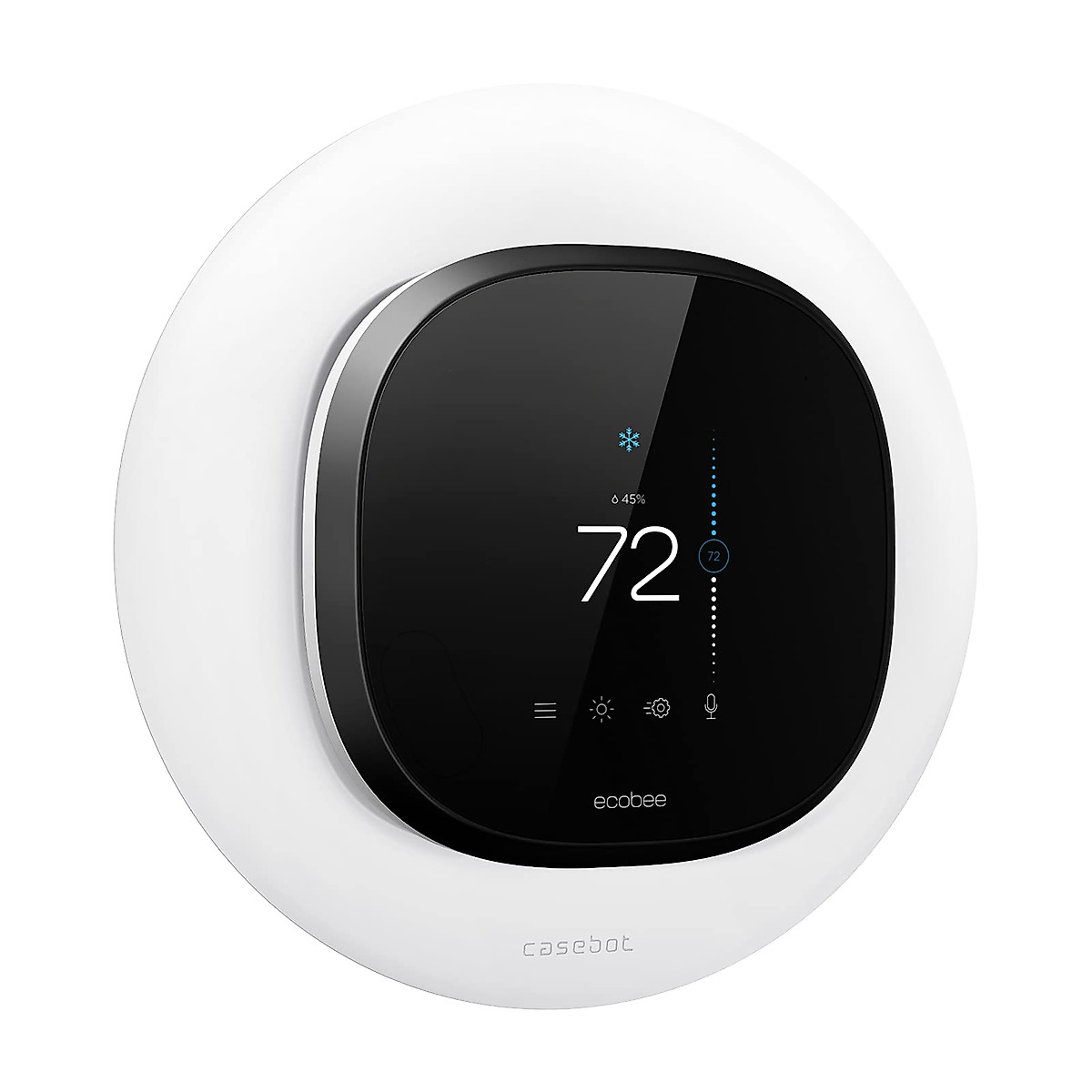 CaseBot Wall Plate for Ecobee 4 Smart Thermostat & Ecobee SmartThermostat, Practical and Stylish Bracket Cover Mount Holder (White)