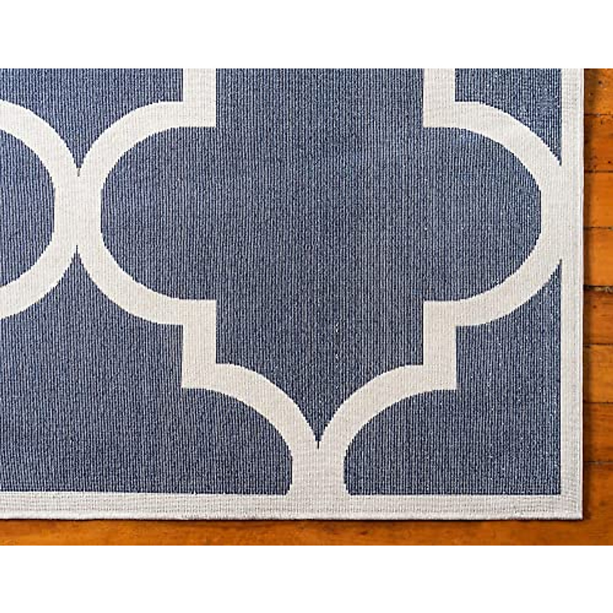 Unique Loom Trellis Collection Modern Morroccan Inspired with Lattice Design Area Rug, 2' 2" x 3' 1" Rectangle, Navy Blue/Beige