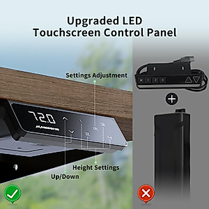 MAIDeSITe Standing Desk Adjustable Height, 55 Inch Stand Up Desk, Electric Sit Stand Desk with Caster Wheels, Drawer and Cable Management Tray for Home Office, Rustic Brown+Black Desktop