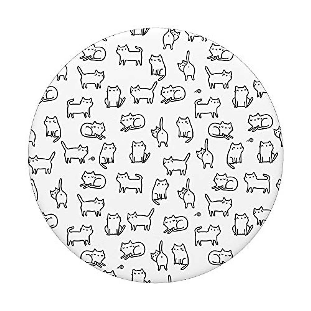 Funny Cat Outline Design PopSockets PopGrip: Swappable Grip for Phones & Tablets