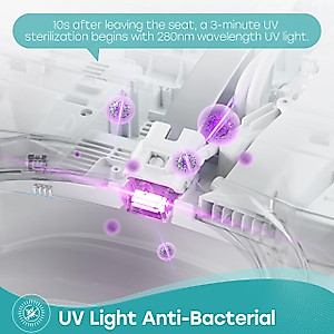 HOROW Artistic Smart Toilet, Bidet Toilet with Powerful Flush and Auto Open/Close Lid, Toilet with Bidet with Instant Warm Water, Elongated Toilet Heated Seat, Dryer, Night Light, Deodorization