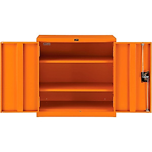 Global Industrial Emergency Preparedness Cabinet, Wall Mount, 30"Wx12"Dx30"H, Orange