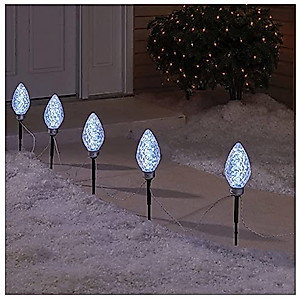 SYLVANIA USED-6 Piece Color Changing Multi-function LED Pathway Markers 10FT Lighted Length