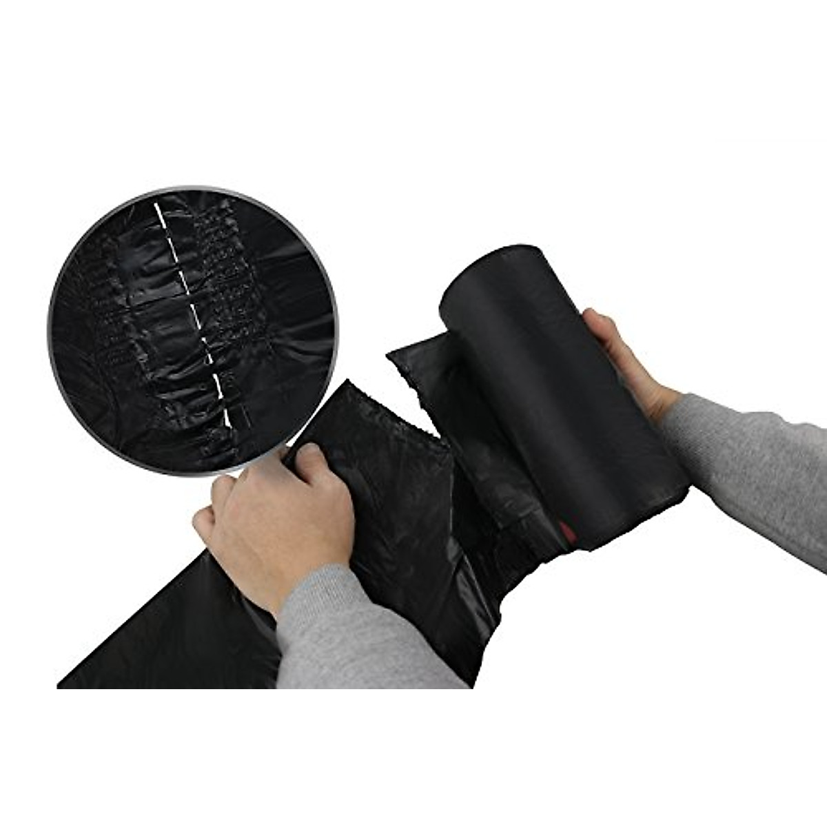 Begale Small 1.2 Gallon Drawstring Black Trash Bag (110 Counts/ 3 Rolls)