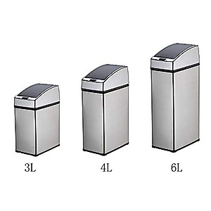 WPYYI 3/4/6L Automatic IR Smart Sensor Dustbin Trash Can Induction Household Waste Bin ( Size : 4L )