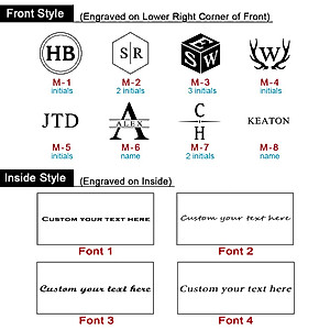 kullder Custom Wallet for Men Personalized Gift Mens Engraved Leather Wallet Gifts for Husband, Dad, Son Birthday, Christmas, Anniversary, Fathers Day Gift Idea for Him