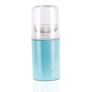 Fivtyily Kitchen Flatware Caddy Holder 4 Compartment Plastic Utensil Storage Organizer with Clear Lid for Chopstick Spoon Fork (Blue)
