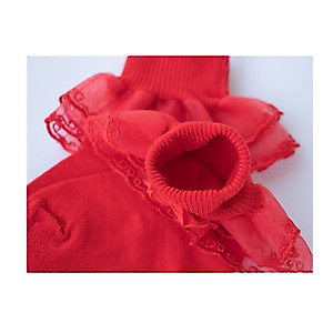 Twtility Toddler Baby Girls Ruffle Lace Socks Princess Dress Double Lace Cotton White Frily Socks