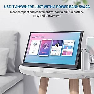 G-STORY 15.6 inch Touchscreen Portable Monitor 1080P Full HD IPS Gaming Display USB-C Portable Gaming Monitor with HDR/FreeSync/Speakers/Mini HDMI for PS5 PS4 Xbox Series NS, Laptop PC Phone MAC