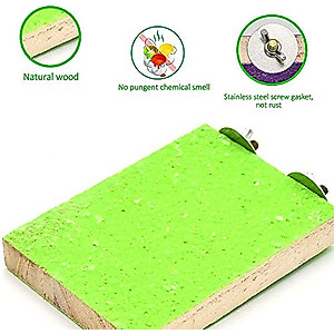 Bird Platform for Parakeet Cockatiels Perch,Lava Ledge for Rats,Sandpaper Perches for Birds, 4 Pack
