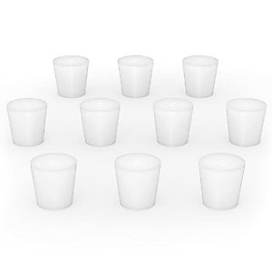stonylab Silicon Rubber Stopper, White Tapered Lab Seal Silicon Stoppers Rubber Plugs (10-Pack, 5#)