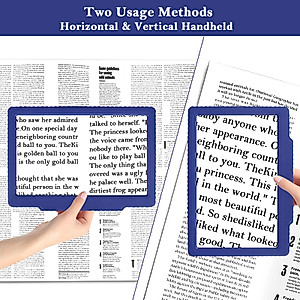 5X Large Page Magnifying Glass Large Viewing Area Magnifier for Reading, Handheld Lightweight Magnifier for Seniors and Low Vision Person Black