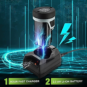 WORKPRO Cordless Detail Belt Sander, Mini Chain Saw, Electric Blower, 3-in-1 Power Tool Combo Kit, 12V, Powerful Brushless Motor, with 2 Batteries, Fast Charger and Storage Bag