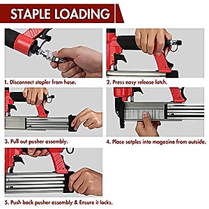 Arrow 18 Gauge Pneumatic Brad Nailer, Oil-Free Upholstery Nail Gun with 4000 Pieces 5/8 '', 1 '', 1-1/4 '' Nails, Adjustable Exhaust, for Woodworking, Professional and DIY Projects, PT18G