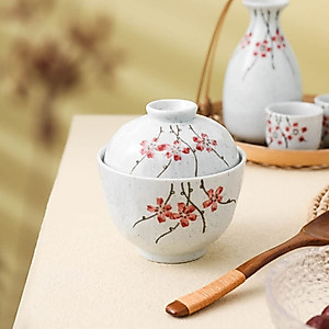 Hemoton Miso Soup Bowl with Lid Japanese Style Ramen Bowl Ceramic Rice Bowl Ceramic Stewing Pot Snack Bowl Dessert Bowl Appetizer Bowl for Fruit Dessert Rice Pasta Snack