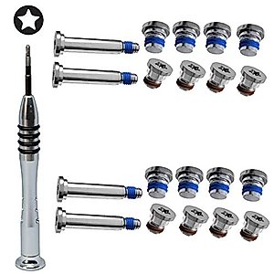 2 Sets Replacement Screws with Screwdriver for MacBook Air 13 inch A1369 A1466 2010 to 2017, Unibody Bottom Case Cover P5 Pentalobe Repair Replacement Tool Kit Notebook Laptop PC Computer Screw