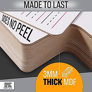 Epic Creations Dry Erase Paddles - 24 Pack 8.11 x 6.14 Inches - Double Sided Handheld Whiteboard - Dry Erase Signs - Hand Held White Board - Auction Paddles - White Board Paddles,Hand Dry Erase Board