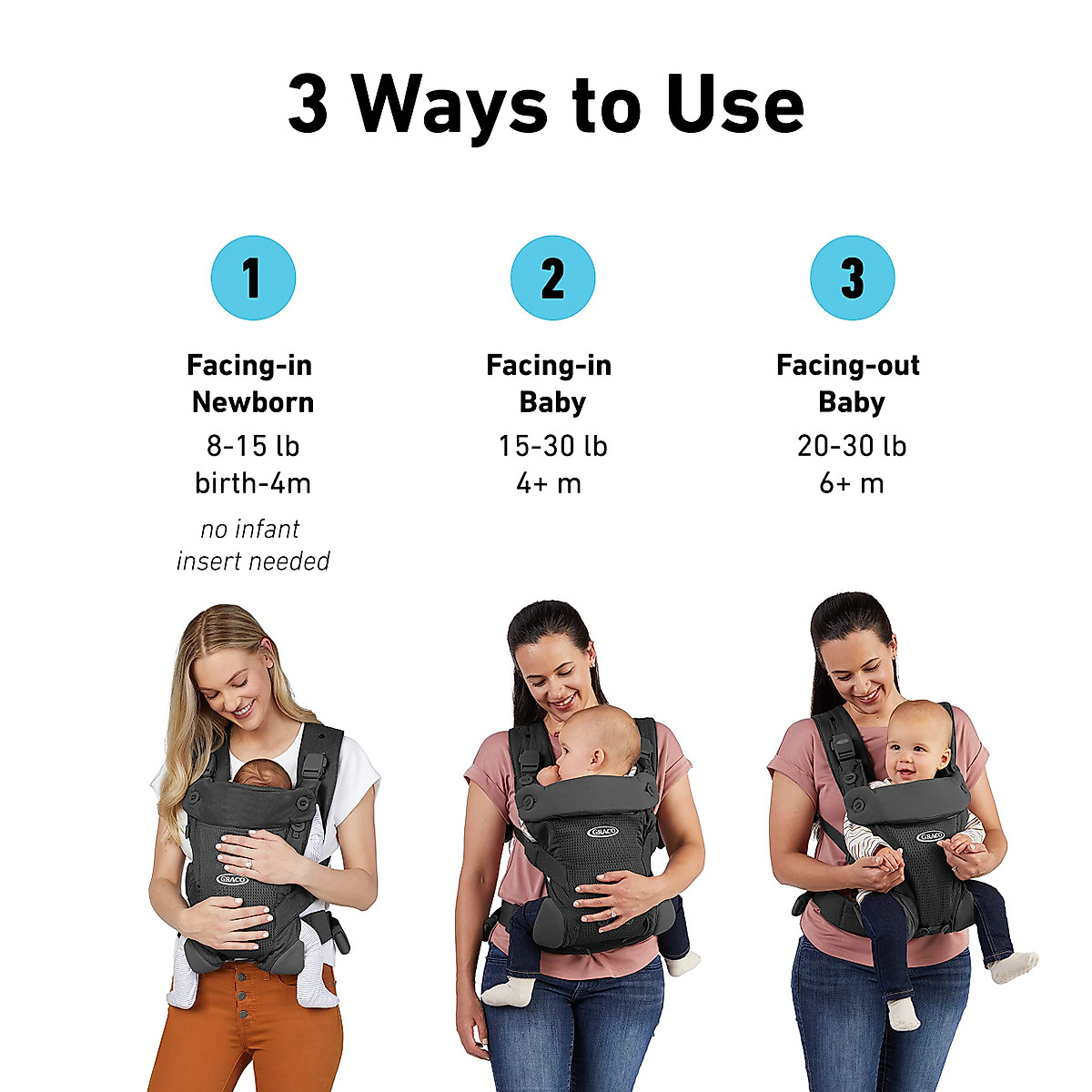 Graco Cradle Me Lite 3-in-1 Baby Carrier