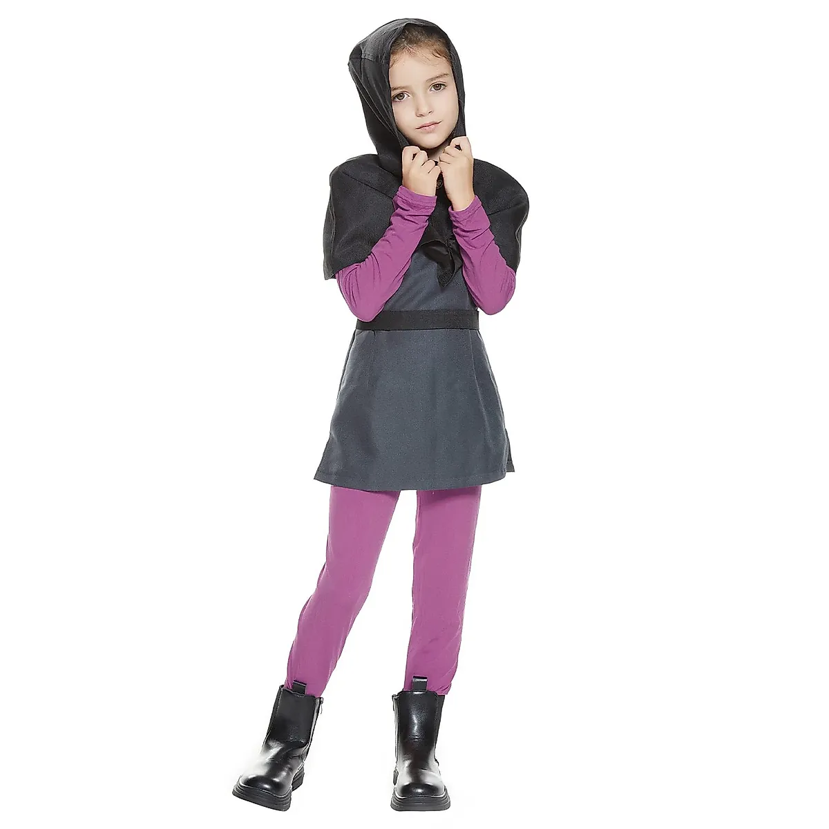 Beowyro Kids Amity Blight Cosplay Costume Owl House Halloween Outfits TOH Amity Full Set Uniform for Little Girls (Large, School Uniform)