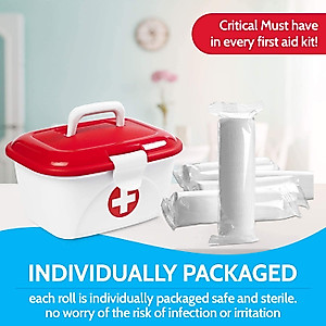 Gauze Bandage Rolls - 4 Yards Per Roll of Medical Grade Gauze Bandage and Stretch Bandage Wrapping for Dressing All Types of Wounds and First Aid Kit by MEDca, (3" Pack of 36)