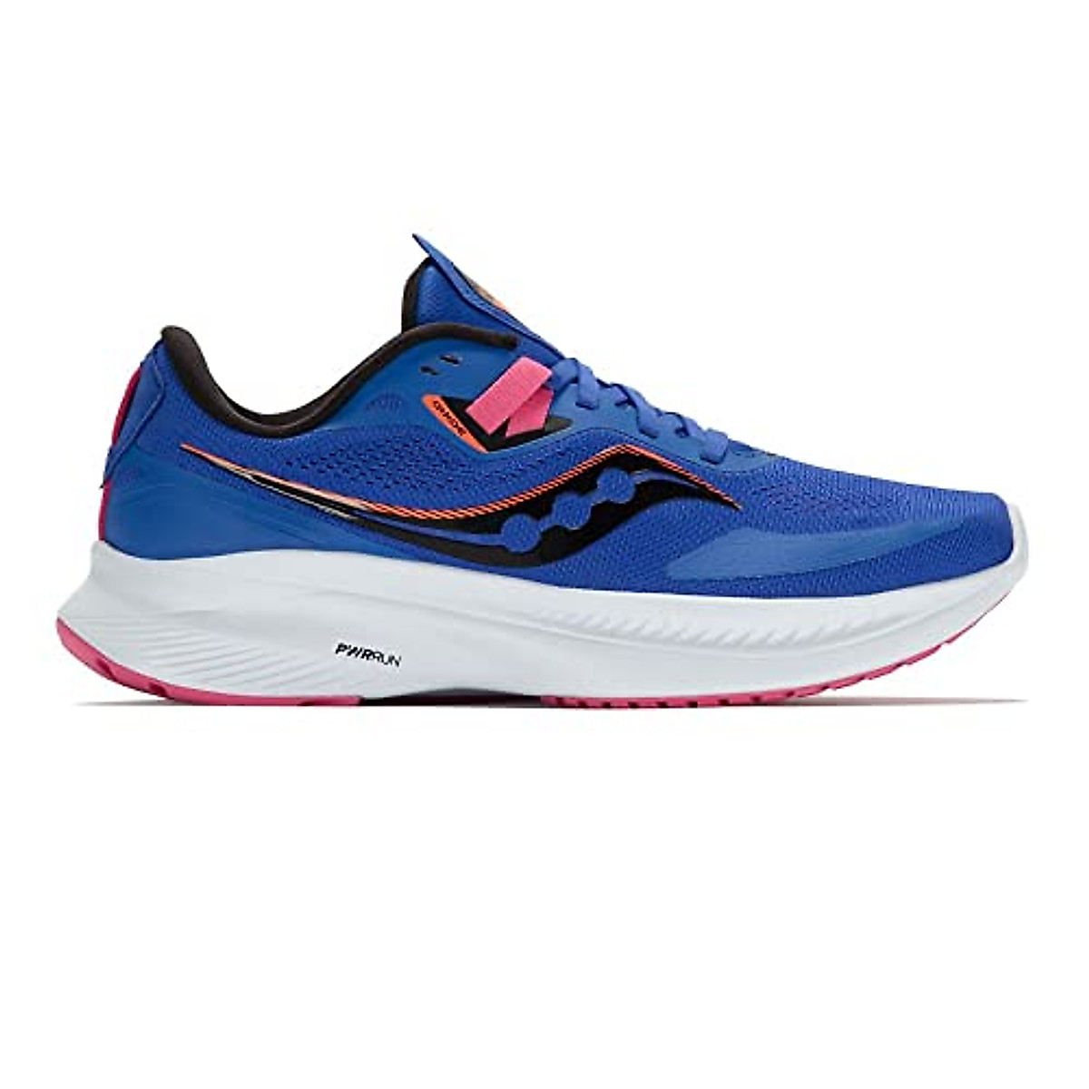 Saucony Women's Guide 15 Sneaker, Blue Raz/Zest, 7