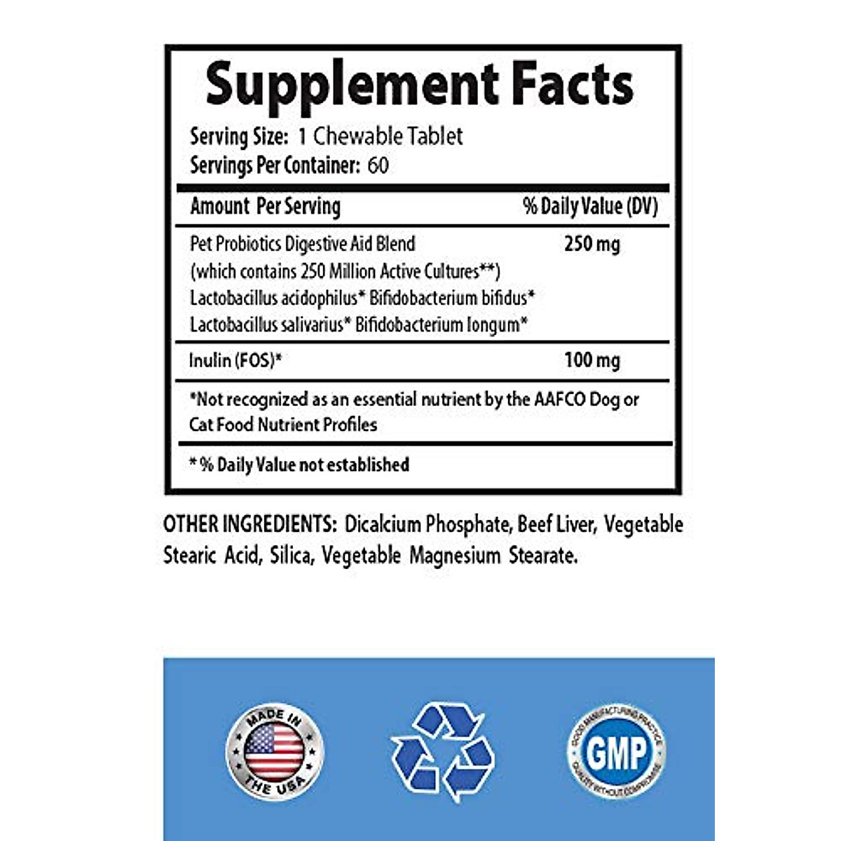 I LOVE MY PETS LLC pet Digestive - Digestive AID for Dogs - PET PROBIOTIC Beef Liver Tablets - 120 Treats (2 Bottles)