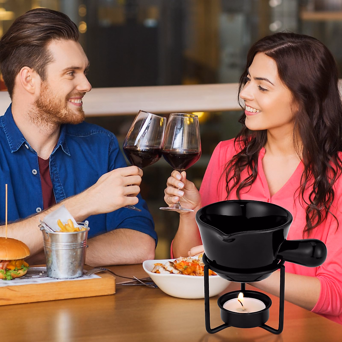 Yungyan 35 Pcs Ceramic Butter Warmers 5 Butter Warmers for Seafood with 25 Tealight Candles 5 Stand 2 oz Mini Simmer Pot Set for Sauce Chocolate Cheese Fondue Lobster Dishwasher Microwave Oven Safe