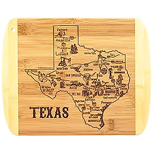 Totally Bamboo A Slice of Life Texas State Serving and Cutting Board, 11" x 8.75"