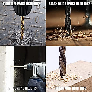 VOLLTEK Drill Bit Set, 246-Pieces Drill Bits and Driver Set for Wood Metal Cement Drilling and Screw Driving, Combo Kit Assorted in Plastic Carrying Case