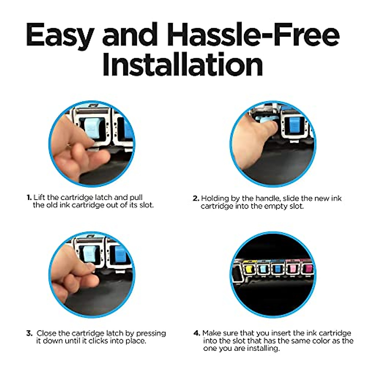 LD Products Remanufactured Replacement for HP 02 Ink Cartridges C8721WN with Smart Chip (Black, 2-Pack) for PhotoSmart C5180 C6180 C6280 C7250 C7280 C8180 D7145 D7155 D7160 D7168 D7245 D7255 D7260