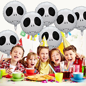 10 Pcs Halloween Skull Balloons - Halloween Party Decorations