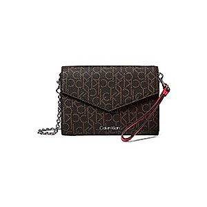 Calvin Klein Convertible Crossbody Brown/Khaki/Rose Red One Size